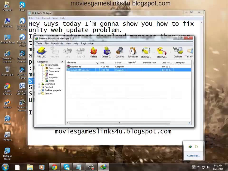 How to fix Unity Web Player Problem