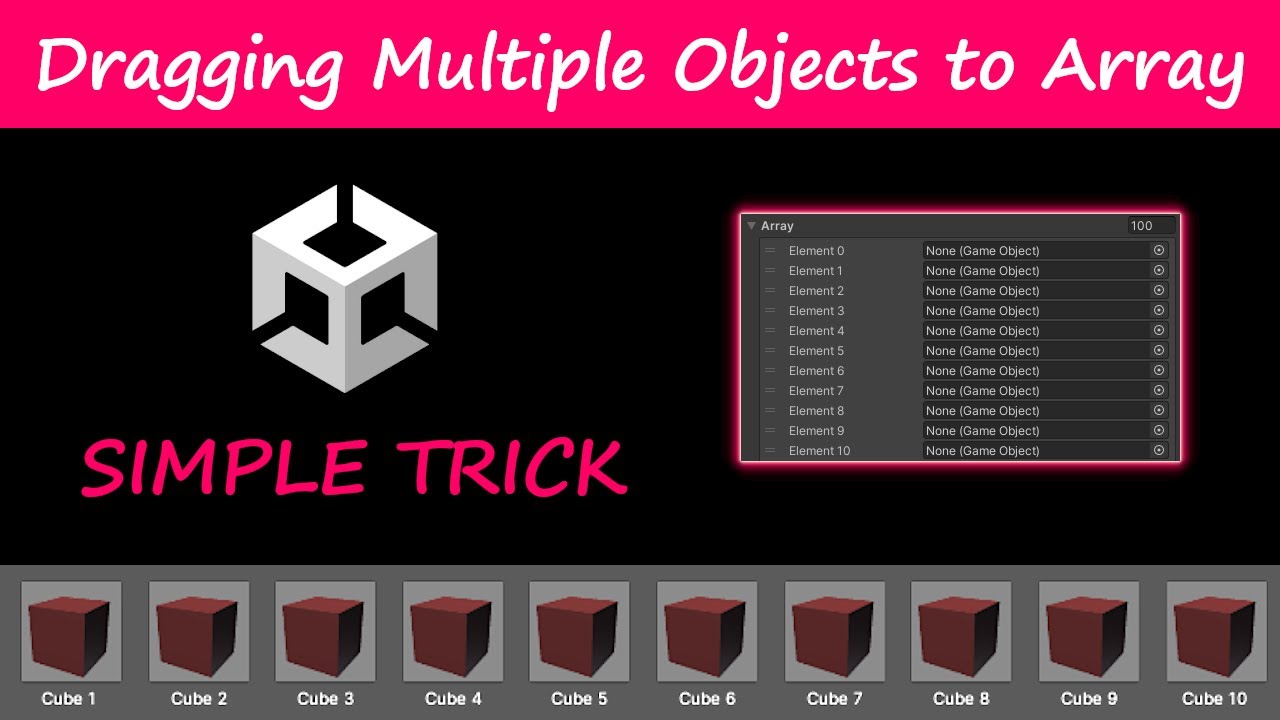 Dragging Multiple Objects to Array | Unity