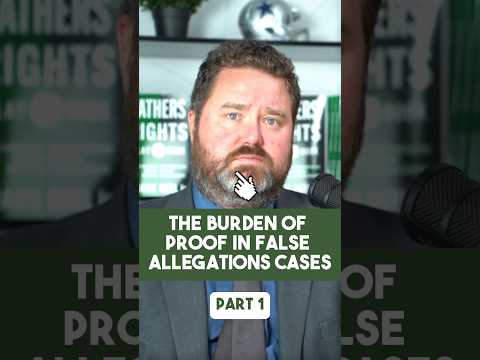 What role does burden of proof play in cases that involve false allegations?
