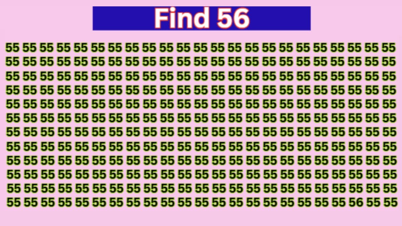 Find 56-Test Your Eye-Brain Teaser-Test Your IQ-EP#2#mathpuzzle #brainteaser #mathstrics #reasoning