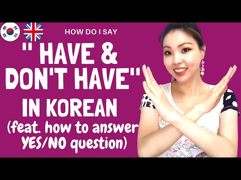 Learn Korean: have and don't have in Korean. How to answer 'yes/no question'. [Young School]