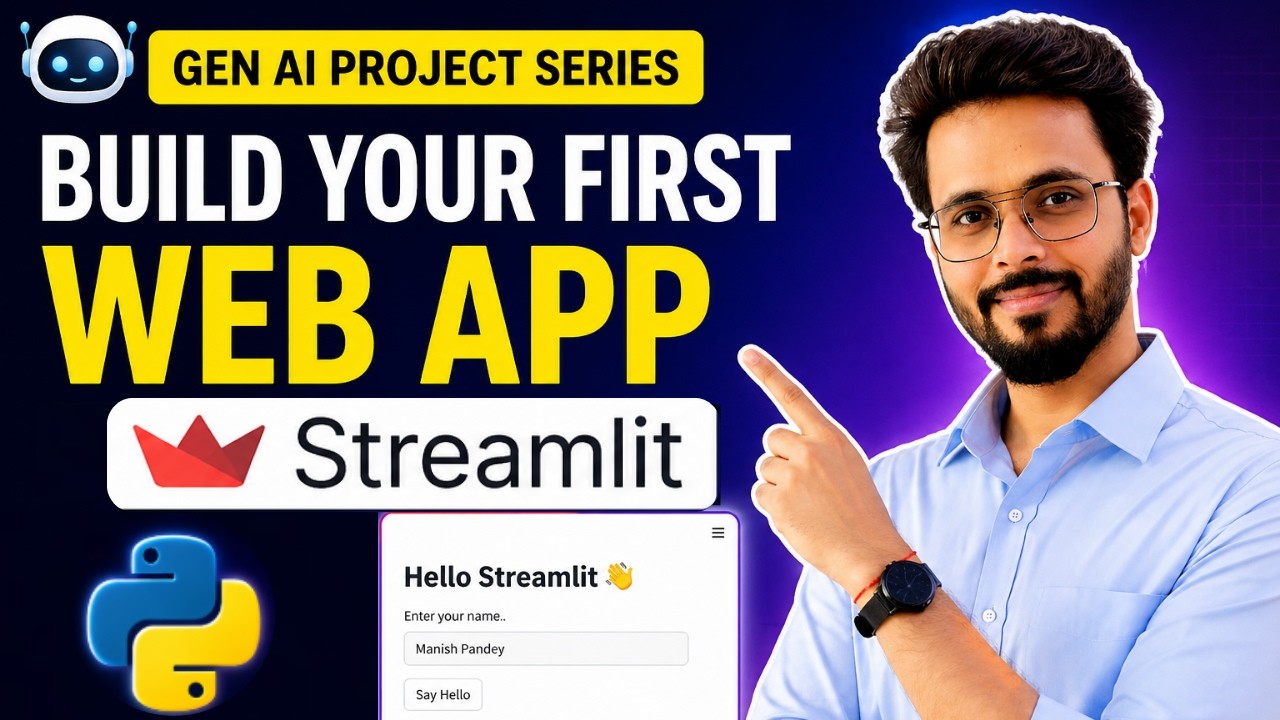 👉 Build Your First Web App using Streamlit (Python Tutorial)