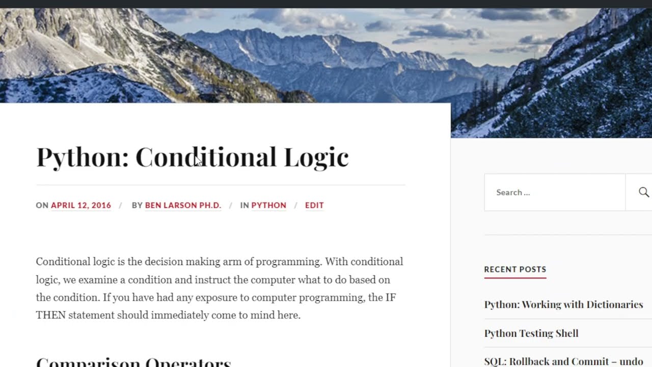 Python for Data Science Lesson 9: Conditional Logic
