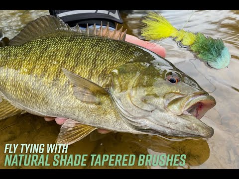 Tying Flies with Natural Shade Tapered Brushes