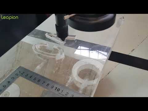 130w CO2 laser machine cut 20mm acrylic with CCD camera