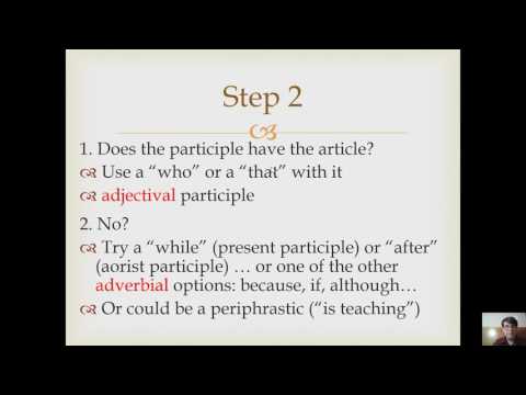 Greek Participle Forms