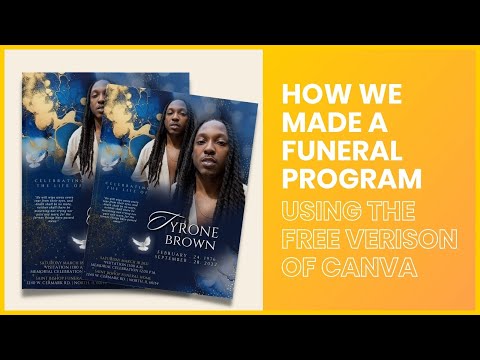 Watch Me Create A Funeral Program Template | Design A Memorial Booklet