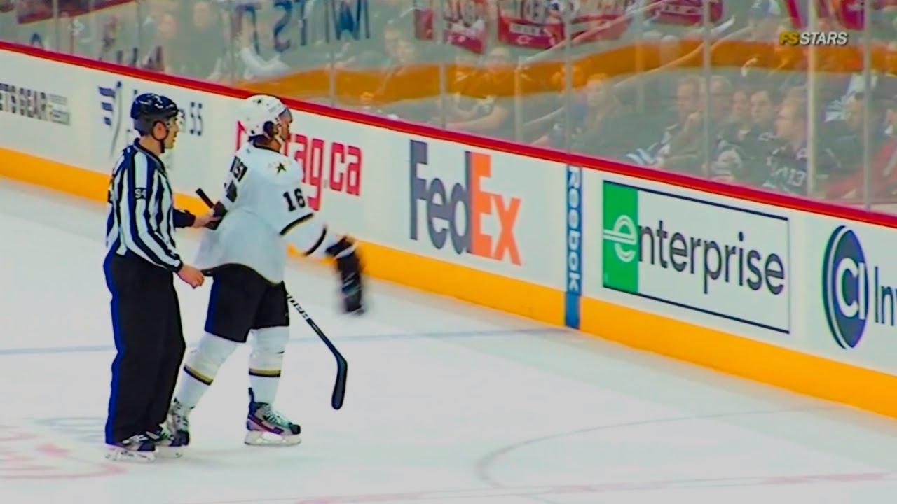 Adam Burish tosses Tanner Glass' glove into crowd | 03/14/2012 [HD]
