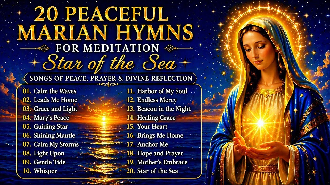 20 Peaceful Marian Hymns for Meditation, Healing & Divine Reflection” hymns to Mary