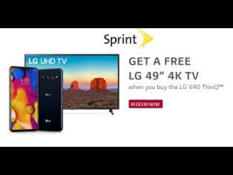 Buy a Sprint LG V40 ThinQβ’ & Get a Free 49" LG 4K TV