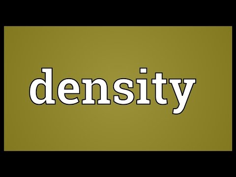 Density Meaning
