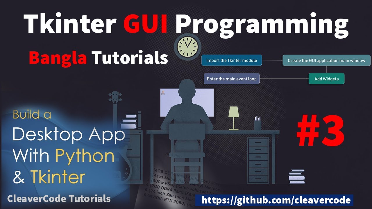 Work with button in tkinter | Bangla tutorials | GUI programming
