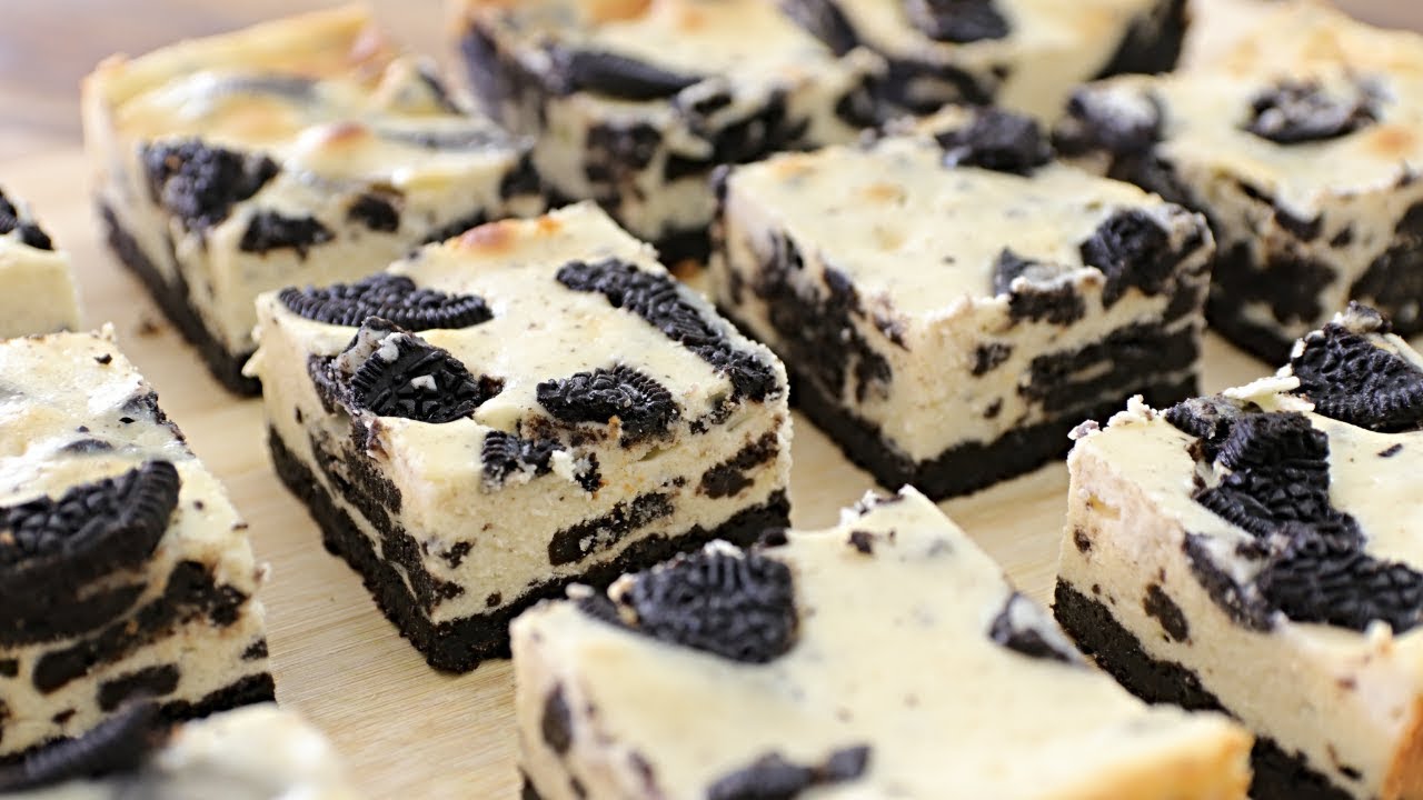 Oreo Cheesecake Bars Recipe - The Cooking Foodie