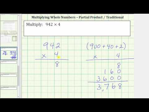 Multiply a 3 Digit Whole Whole Number and a 1 Digit Whole Number | Math ...