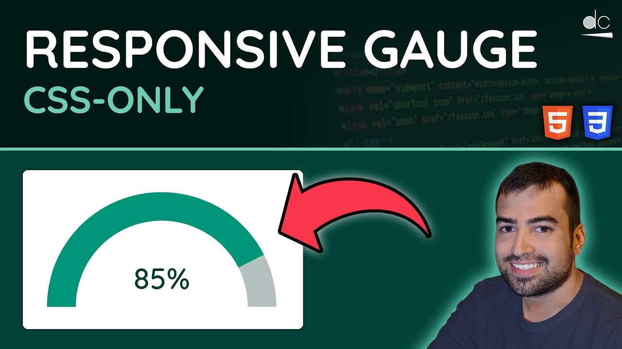 Responsive Gauge (CSS-Only) - HTML, CSS & JavaScript Tutorial