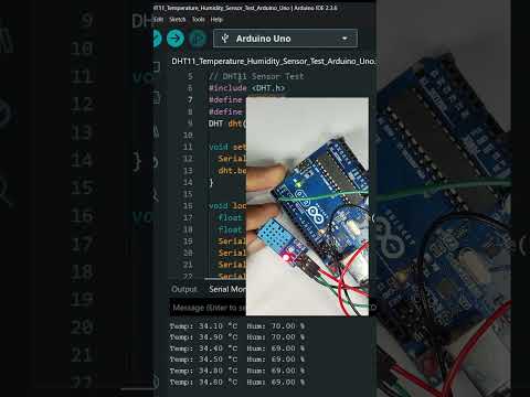 DHT11 Sensor Test with Arduino | Temperature & Humidity Monitor | EEEian Arena