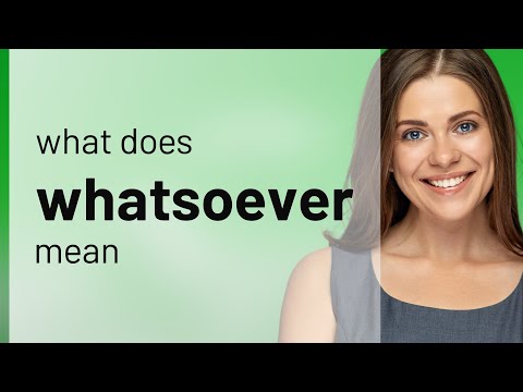 Whatsoever • what is WHATSOEVER definition