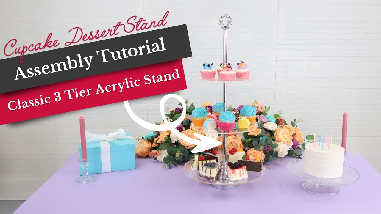 3 Tier Classic Round Acrylic Cupcake Dessert Stand