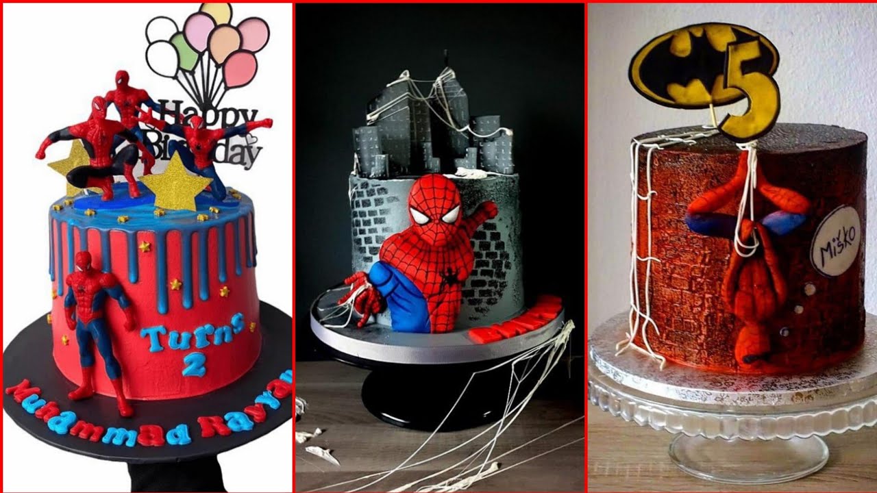 WOW! Spiderman Birthday Cake Ideas/Unique Spiderman Birthday Cake Designs For Baby Boys 2021