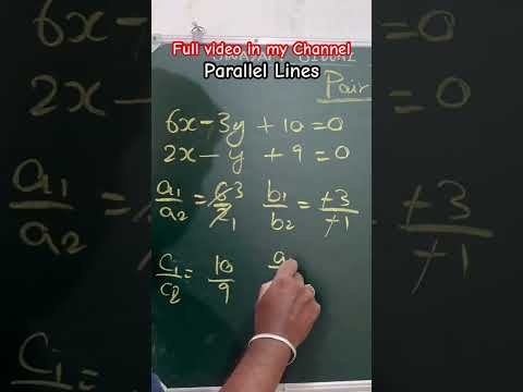 Class 10 CBSE Linear Equations - Parallel Lines #cbse #viralvideo #trending