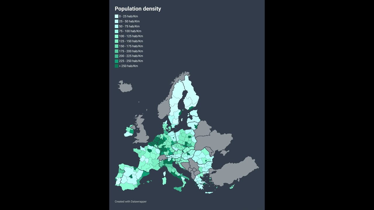 Population density in the EU