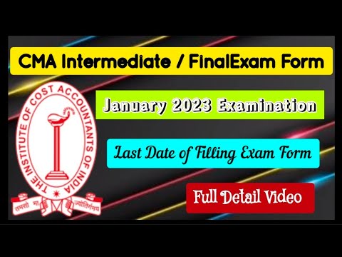 βHow to fill CMA Inter exam form | CMA Intermediate Exam Form Dec 2023 | last date for CMA Exam form