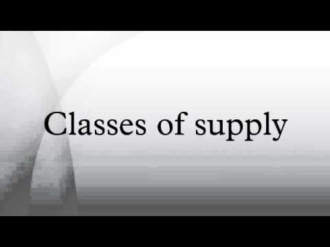 Classes of supply