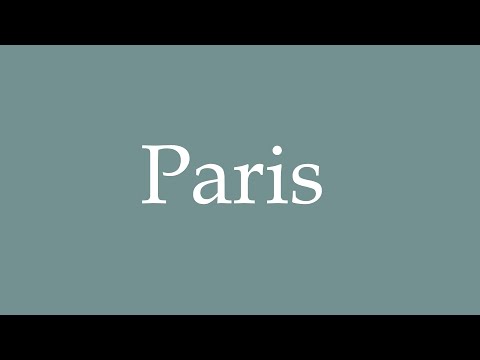 How to pronounce ''Paris'' correctly in French