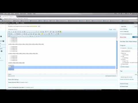 Las Vegas Web Design, Ted Vieira - Adding Bullet Points in WordPress
