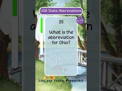 Do you know the abbreviations for the 50 states? Like and subscribe! Part 4 of 5. #educationalvideos
