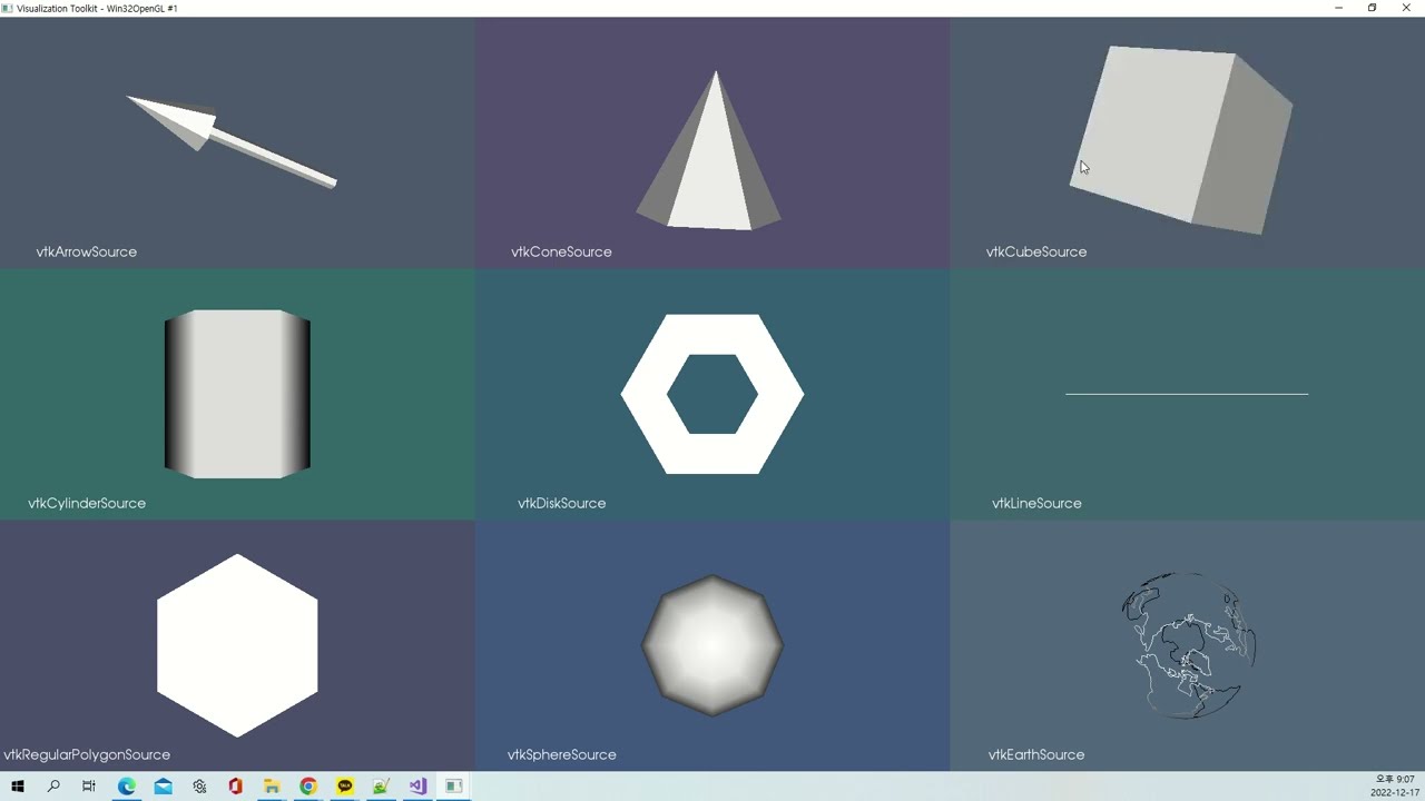 VTK Example - GeometricObjectsDemo - CSharp