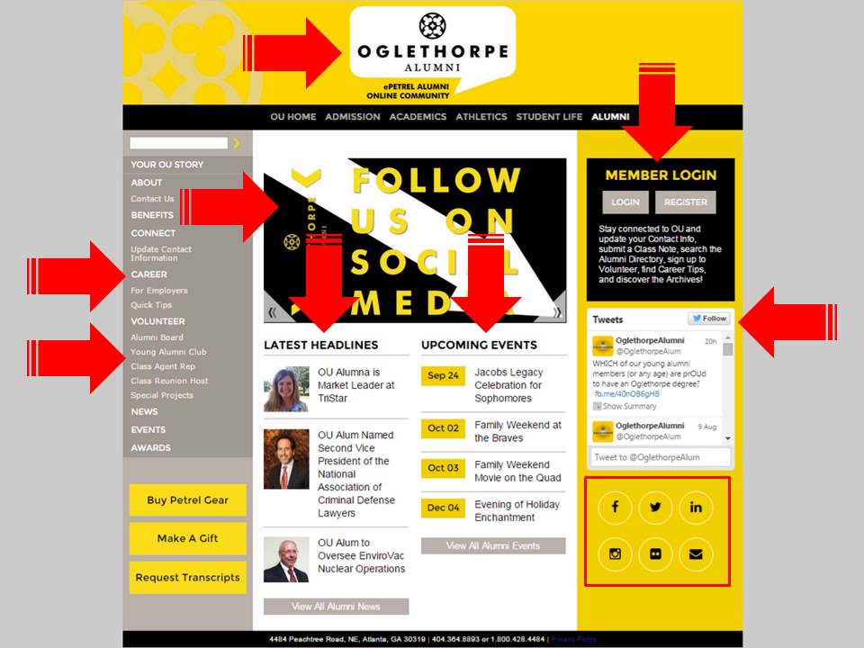 Oglethorpe Alumni Website How-to