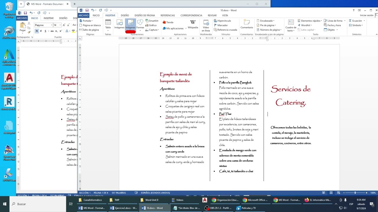 C4. Word - Formato de documento: Ejercicio 2 (Document Format: Exercise 2)