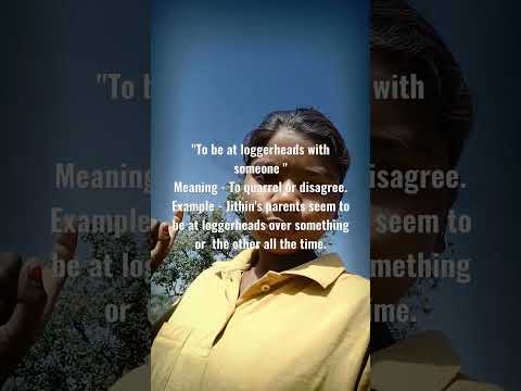 Idiom. " To be at loggerheads with someone"