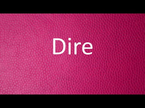 Pronunciation, meaning and usage of the word "Dire". (in Hindi and English)