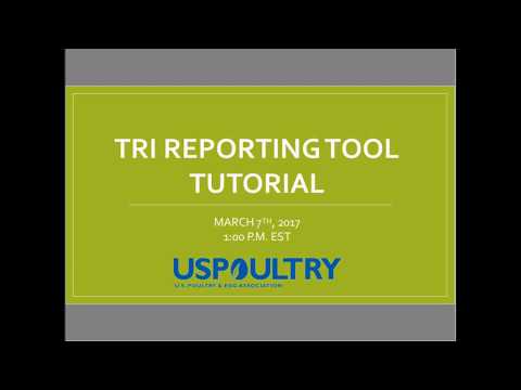 TRI Reporting Tool Update Webinar