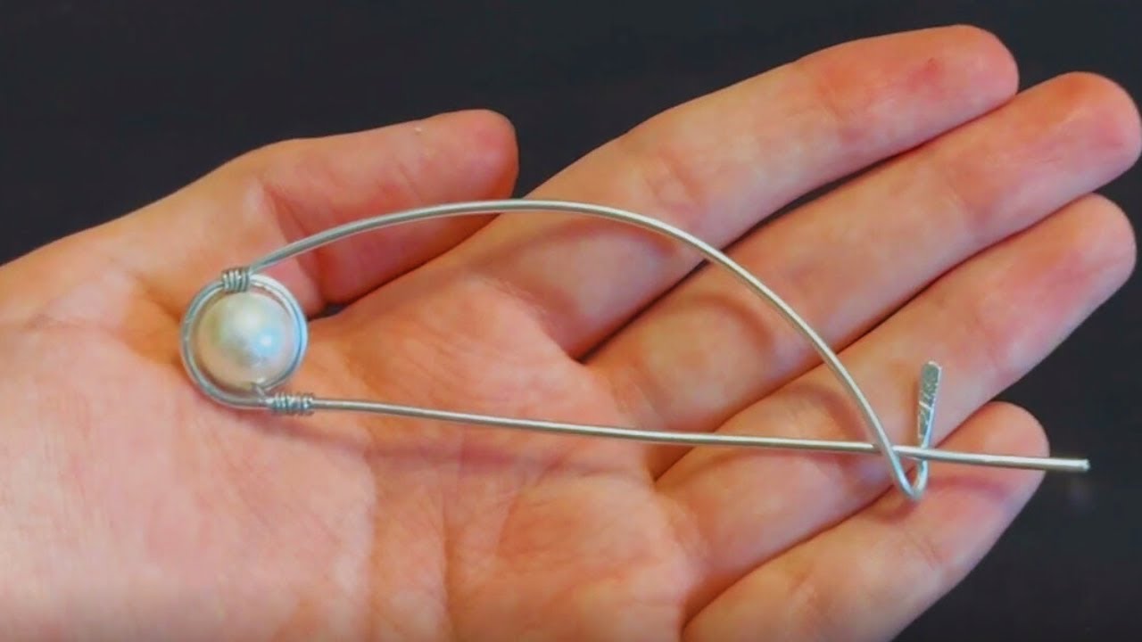 Wire-wrapping Simple Wire Brooch Tutorial (Beginners)