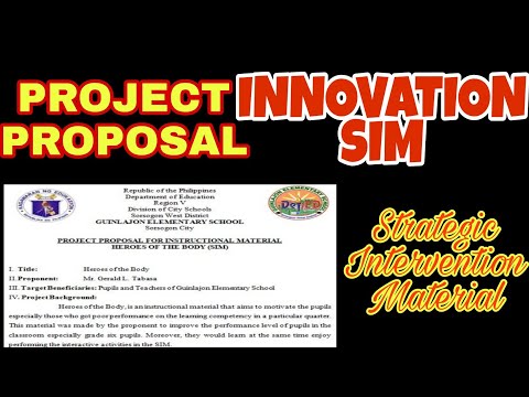 SAMPLE PROJECT PROPOSAL FOR INNOVATION IN SCHOOL
