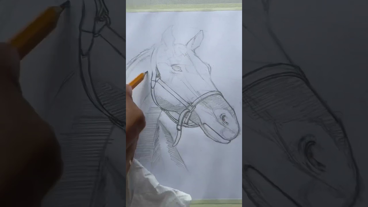 How to draw a horse 🐎✏️🤓    #draw #drawing #dibujo #ink #tinta #horse #caballos #drawinghorse