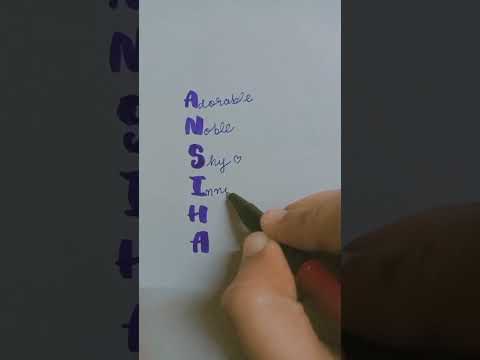Full form of name "Ansiha" #shorts #fullform #lettering
