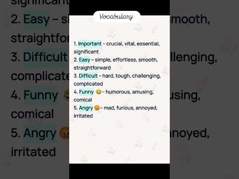 english vocabulary for IELTS// common words synonyms #dailyuseenglishsentences #popularshorts
