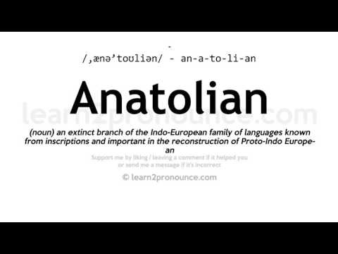 Pronunciation of Anatolian | Definition of Anatolian
