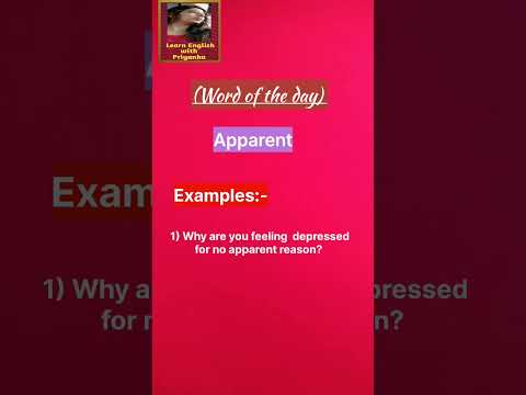 Apparent#English vocabulary#learnenglishstorytime #youtubeshorts #viral