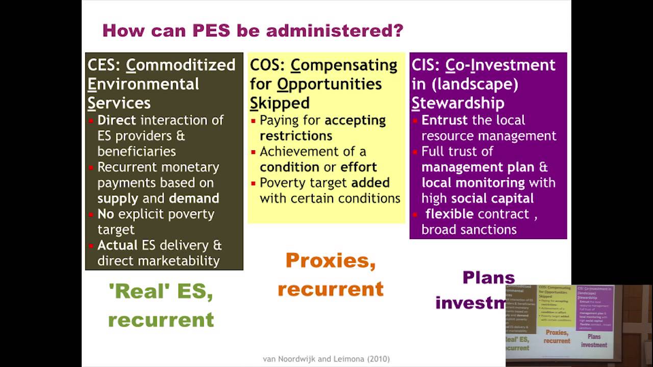 Lecture on Payments for Ecosystem Services. Sara Namirembe