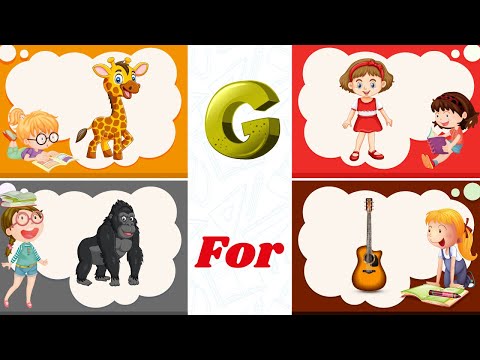 Words That Start with G | Introduction Of Letter Gg | Letter G for kids | RooNo Tv