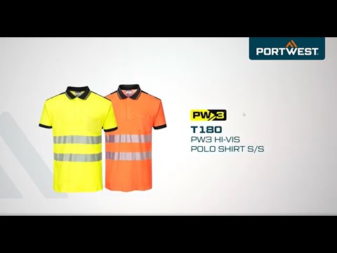 Portwest T180 - PW3 Hi-Vis Polo Shirt S/S - EN