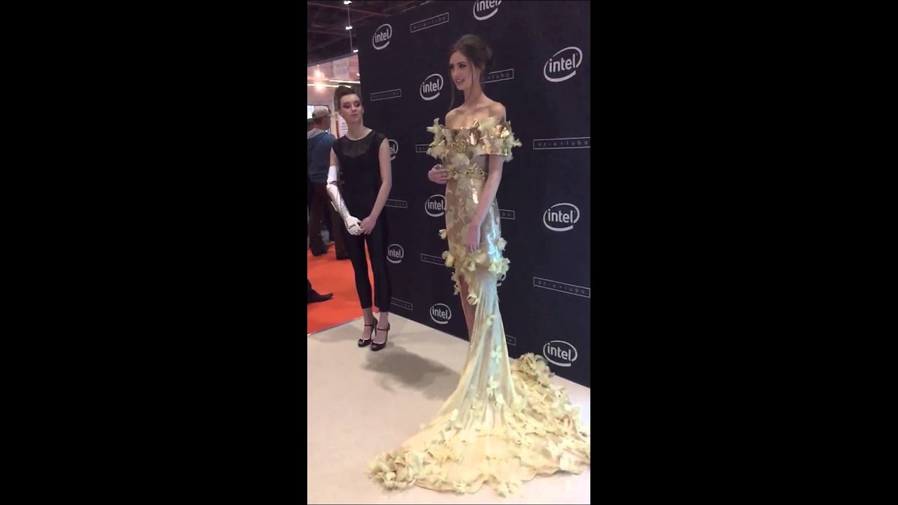 Butterfly Dress worn by Dani Newman at Wearable Technology Show 2015