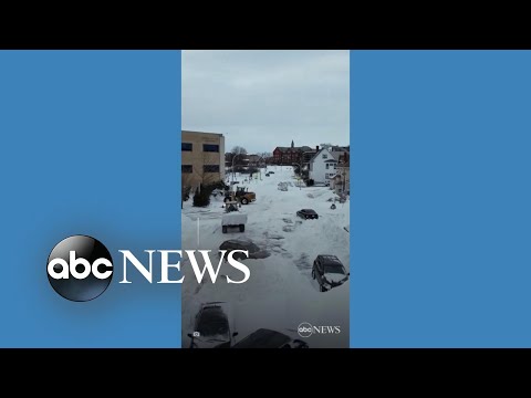 Drone footage shows snow-hit Buffalo l ABC News