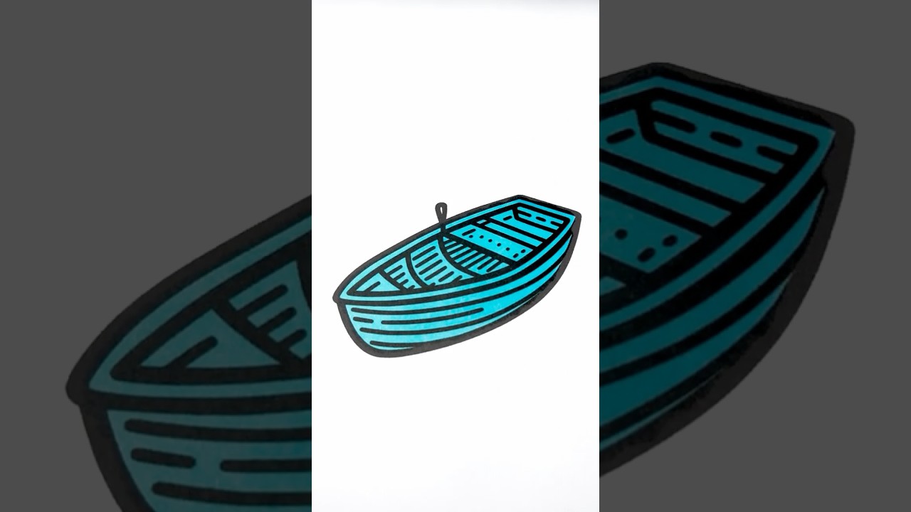Boat 🛥️ coloring pages #art #shorts #coloring #boat