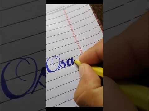 Osama name calligraphy with cut marker #youtubeshorts #youtube #ytshorts#dawarcalligraphy